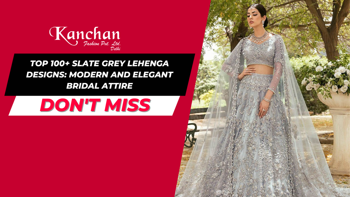 Top 100+ Slate Grey Lehenga Designs: Modern and Elegant Bridal Attire ...